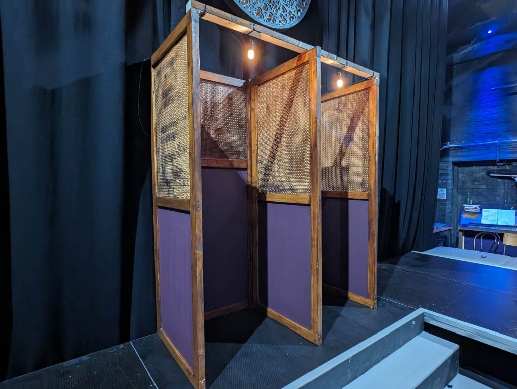 Sister Act - Freestanding Confessional Booth with Pendant Lights ...